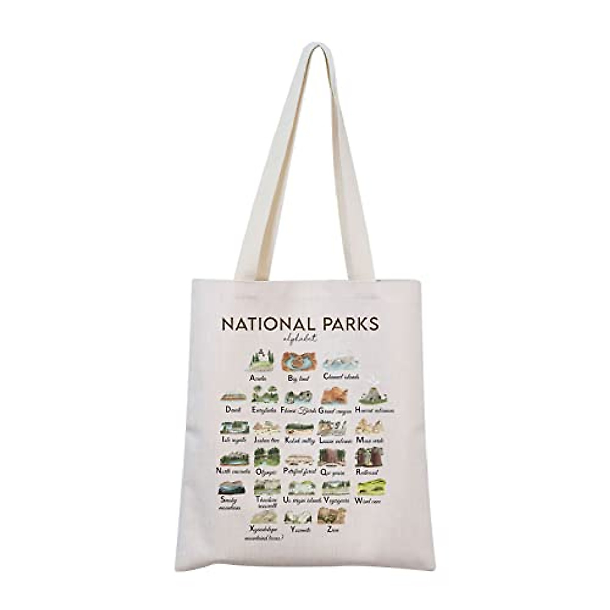 National Parks Tote Bag US National Parks Bag Camping Hiking Lover Gift Hiker Gift Camper Gift (N Parks Tote)