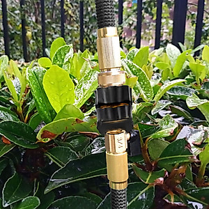 Uptotop 3/4 Inch Garden Hose Quick Connector, 4 Set Male and Female Quick Connect Garden Hose Fittings