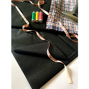 MAROBEE Black Lightweight Fusible Interfacing Iron On for Sewing Projects, (40 Inch x 3 Yard) Non-Woven