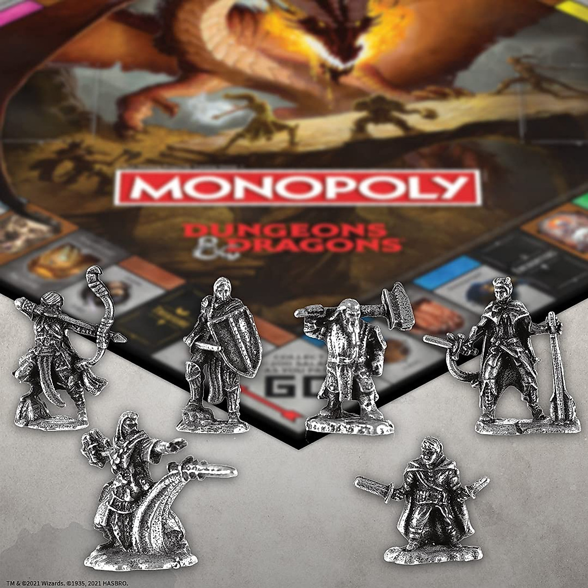 Monopoly Dungeons & Dragons | Collectible Monopoly Featuring Familiar Locations and Iconic Monsters from The D&D Universe, 2-6 Players
