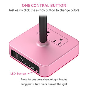 KAFRI RGB Headphone Stand with USB Charger Desk Gaming Headset Holder Hanger Rack with 3 USB Charging Port and 2 Outlet - Suitable for Gamer Desktop Table Game Earphone Accessories Girlfriend Gift