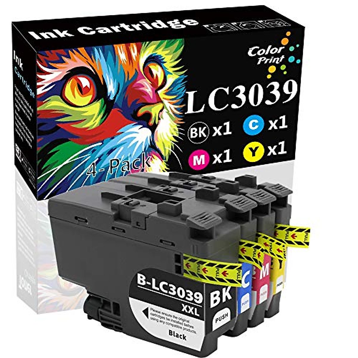 C P ColorPrint Compatible Ink Cartridge Replacement for Brother LC3039 XXL LC3039XXL LC3039BK LC3039C LC3039M LC3039Y Used for MFC-J5845DW MFC-J5945DW MFC-J6945DW MFC-J6545DW MFC-J6545DW XL Printer