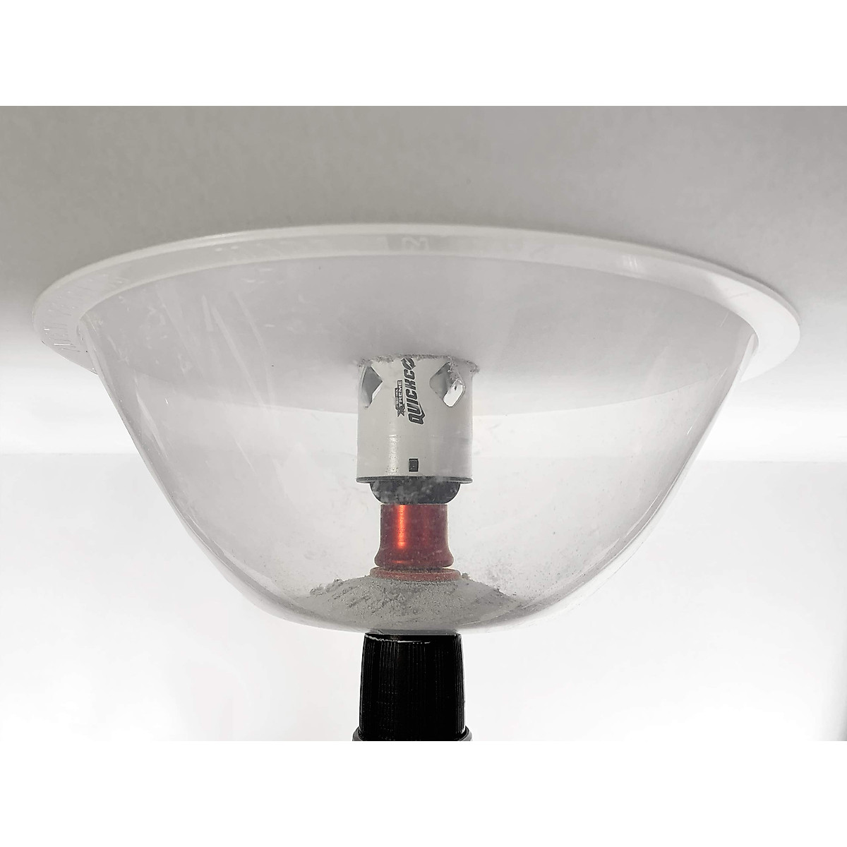 Southwire 28827422 50' 14/2, White & Disston E0215000 Blu-MOL RemGrit Hole Saw Accessories Dust Bowl, for Installing Recessed Lights and Works with All Hole Saws