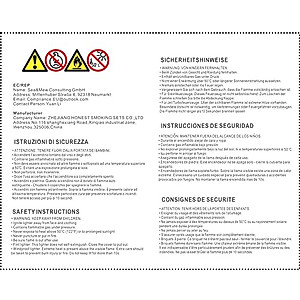 PROMISE Torch Lighter Double Jet Flame Cigar Lighter (Brown Grain)