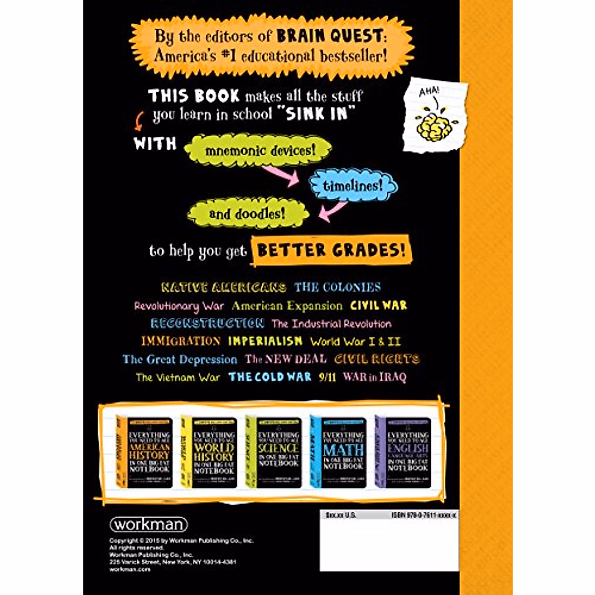 Workman Publishing Company : Ace American History in One Big Fat Notebook: The Complete Middle School Study Guide (Big Fat Notebooks)