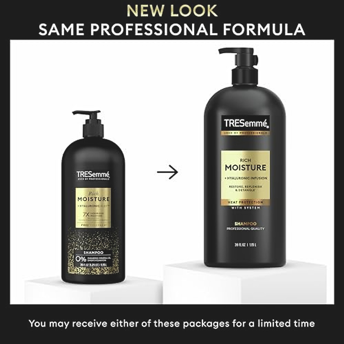 TRESemmé Rich Moisture Hydrating Shampoo with Pump for Dry Hair Formulated With Pro Style Technology 39 Fl Oz
