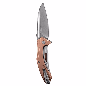 Kershaw Natrix Copper XL Folding Pocket Knife, 3.7-Inch Blade with Manual Opening, Sub Frame Lock (7008CU)