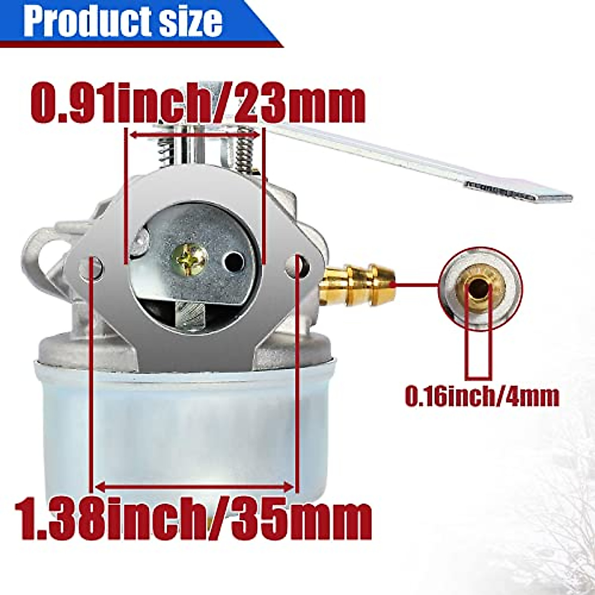 YOFMOO Carburetor Compatible for Toro CCR Powerlite CCR1000 38170 38171 38172 38173 38175 38176 38177 38178 38182 38183 38190 38191 38195 38196 38400 38405 Craftsman Tecumseh Yardmachine Snowblower