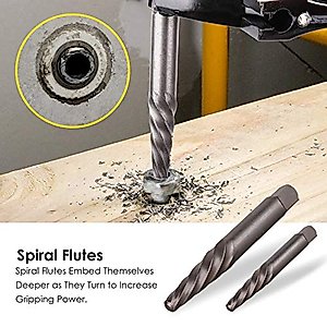 Topec 49pcs Screw Extractor/Drill Bit Set, Professional Remove Set for Removing Broken Studs, Bolts, Socket Screws and Fittings