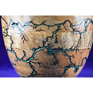 Green Round Resin Wooden Urn Box Lichtenberg Figure Resin Urn Cremation Urn for Human Ashes Adult Funeral Urn for Ashes pet Loss Gift Sympathy Gift Memorial Urn Fractal Burning Urn (up to 220 lbs)