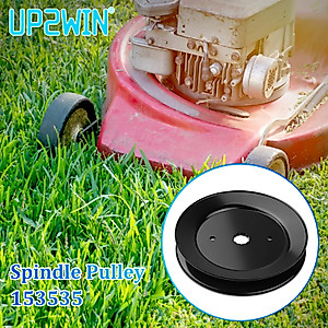 UP2WIN Spindle Pulley 153535 Mower Deck Pulley Compatible with Craftsman Mower Craftsman LT1000 LT2000 Husq Z254 2548 Poulan Pro Sears Riding Lawn Mower Tractor with 42" 48" 54" Deck, Replace 173436
