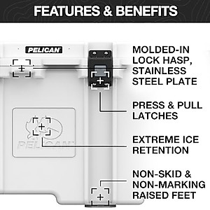 Pelican 70 Quart Elite Cooler (Dark Grey/Green)