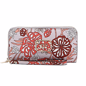 GUESS Boxed Ophelia Large Zip Around Wallet (Rose Multi)