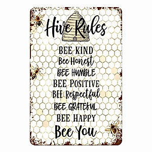 Be Kind Honey Bee Decor Bumble Bee Decor Be Kind Sign Bee Decor Honey Bee Decor Classroom Art Metal Signs Funny 8X12 Inches