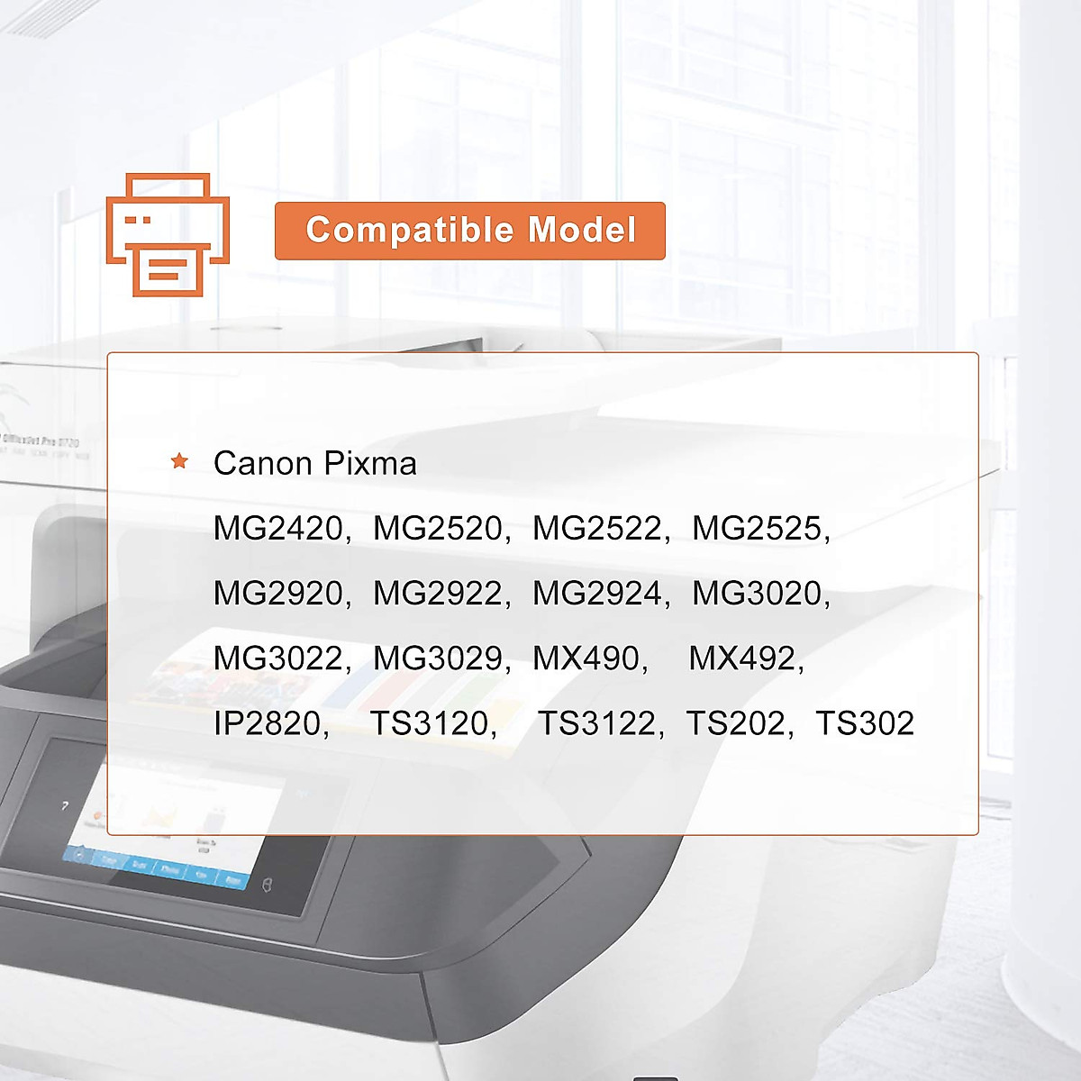 245XL Ink Cartridges Replacement for Canon PG-245XL 245 Black Ink Compatible with Canon Pixma MX490 MX492 MG2522 TS3100 TS3122 TS3300 TS3322 TS3320 TR4500 TR4520 TR4522 MG2500 Printer (2 Pack )