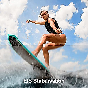 Waterproof Action Camera 4K-Ultra HD 60FPS 24MP 40M Underwater Helmet Vlog WiFi Camera，8X Zoom Touch Dual Screen EIS Stabilization Cam/Wireless Mic/Remote Control/Battery*2/Charger/Accessories Kit