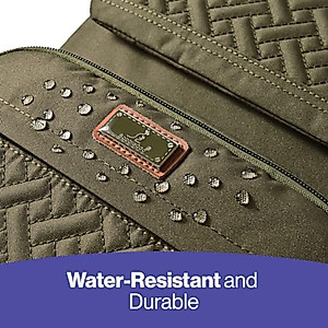 BabbleRoo Diaper Bag Backpack, Travel Backpack with Changing Pad, Pacifier Case & Stroller Straps, Multifunction, Waterproof, Unisex – Army Green