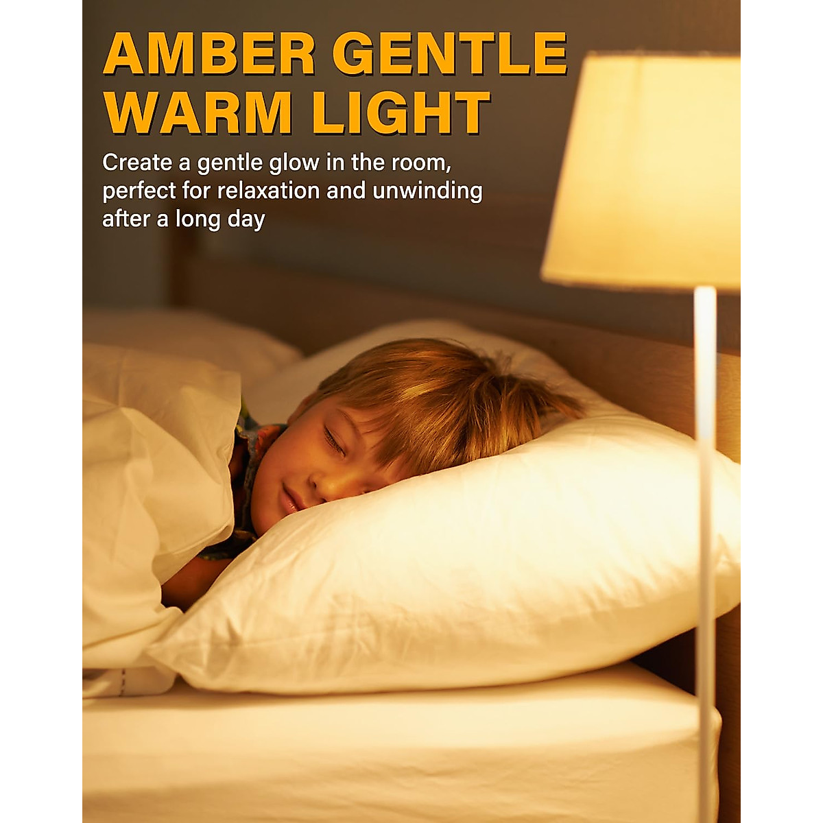 TobeBright 1.5Watt Low Watt LED Light Bulbs Equivalent to 10 Watt Night Light Bulbs,E26 Standard Base G40 Small Globe Light Bulbs,2200K Soft Warm Light Bulb for Bedroom,Amber Glass,Non-Dimmable,2-Pack