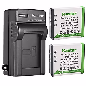 Kastar 2-Pack SX-50 Battery and AC Wall Charger Replacement for SiOnyx Aurora SX-50, SX50 Battery, SiOnyx Aurora Day/Night Action Camera, SiOnyx Aurora Sport Water-Resistant IR Night Vision Camera