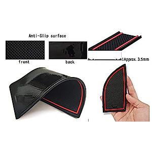 Auovo Anti Dust Mats for Toyota Camry Accessories 2018 2019 2020 2021 2022 2023 Custom Fit Door Pocket Liners Cup Holder Pads Console Mats(16pcs/Set) (red)