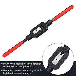 uxcell Adjustable Tap Wrench Handle for 1/4"-3/4" (UNC/UNF) / Metric M5-M20 Taps, Thread Tap Holder Reamer Hand Tapping Tool for Machinist Repair with Plastic Dipped Handle
