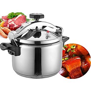 25 Quart olla de presion grande & stainless steel pressure cooker & large steamer cooking pressure canners,safety lock Explosion-proof,Suitable for All Hob Types,ollas de presión para cocinar