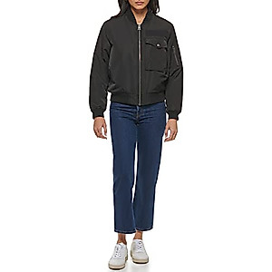 Levi's Women's Utility Flight Bomber Jacket, Black, Medium