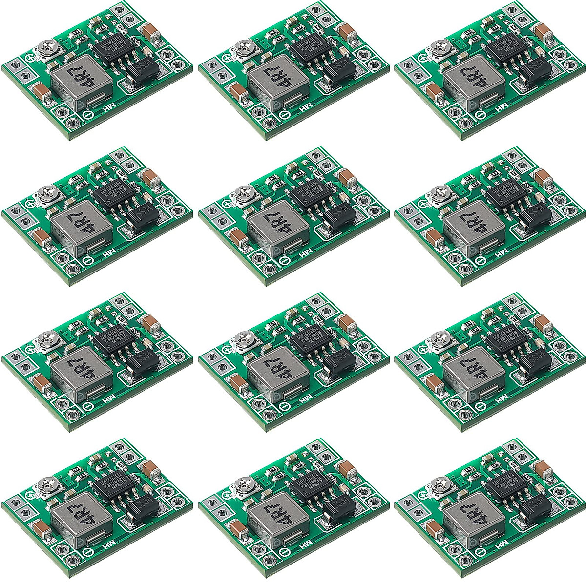 eBoot Mini MP1584EN DC-DC Buck Converter Adjustable Power Supply Module 24V to 12V 9V 5V 3V (12 Pack)