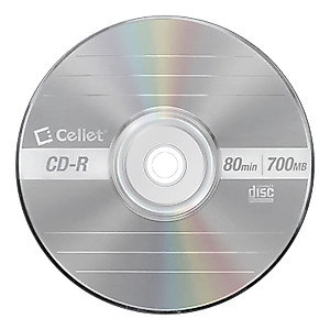 Cellet CD-R 700MB 80 Minute 52X Recordable Blank Disc - (5 Pieces Pack)