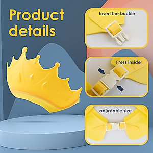 NAIHOD 2 Pieces Soft Baby Shower Cap Soft Adjustable for Washing Hair Shield Safe Visor Cap Bathing Shampoo Shower Protection Bath Hat for Toddler Kids Children