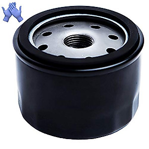 HOODELL 696854 Oil Filter with Gloves, Compatible with John Deere AM125424, Kawasaki 49065 7007, Pro Performance Lawn Mower Oil Filter