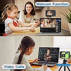 Digital Camera with WiFi 4K 64MP Vlogging Camera for Photography with Dual Screens Point and Shoot Camera with 32GB SD Card, 16X Zoom Compact Camera for Beginners-Green2