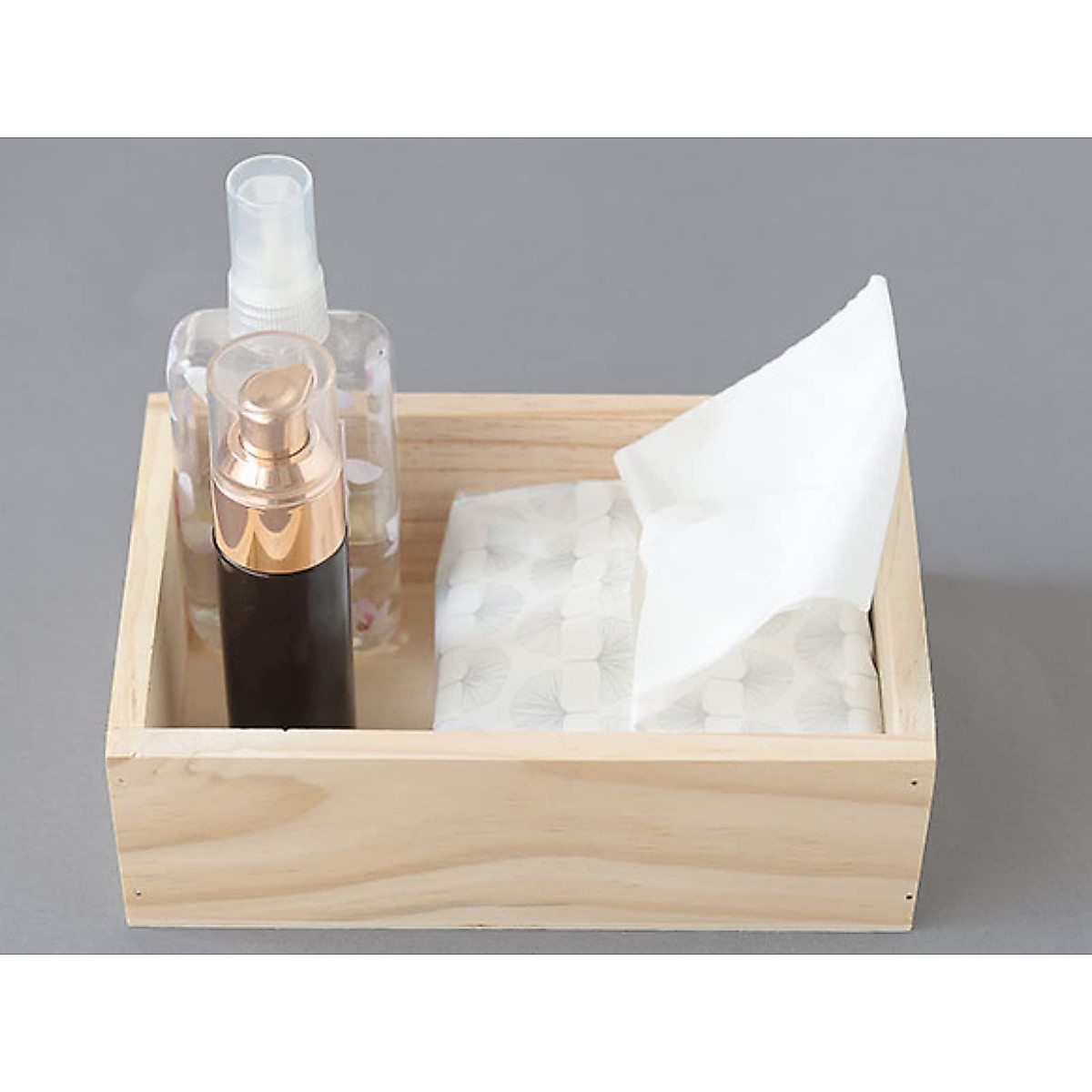 LONG TAO 7.5" × 5" × 2.4" Wood Succulent Planter Plant Container Box Window Boxes Rectangular Flower Bed Pot Storage Box for Indoor Outdoor Home Venue Decor