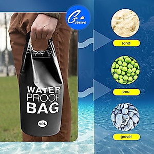 GORNORVA Universal Pool Step Weights No More Breaken Above Ground Pool Ladder Weights Foldable Pool Step Sandbag（10L）250D PVC Waterproof Sand Bags,EASY&QUICK FILL for Ground Pool Entry System (BLACK)