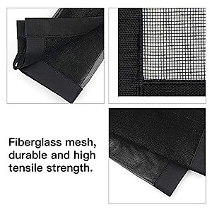 NWK 43'' X 30'' Magic Pet Gate Baby Gate for The House Stairs Providing a Safe Enclosure for Pets to Play and Rest, 6 Straps Design, 9 Hooks