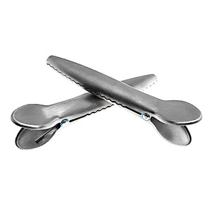 Ruiling 6pcs Heavy Duty Stainless Steel Alligator Clips, Jaw Sealing Clips, Fresh-Keeping Clamp and Airtight Seal Grip for Coffee and Food Bags