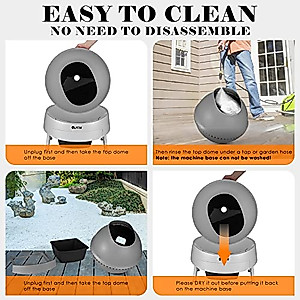 PETNF Self Cleaning Cat Litter Box with App,No More Scooping Automatic Cat Litter Box with Infra-Red Sensor System,Excellent Odor Removal,Ultra-Quiet Electric Kitty Litter Boxes for Multi-Cats