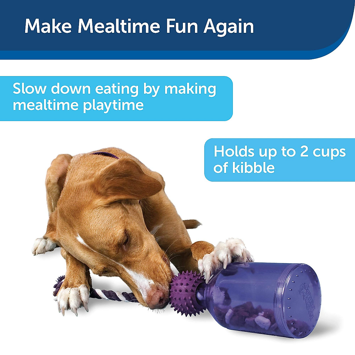 PetSafe Busy Buddy Tug-A-Jug Dog Toy – Slow Feeder and Trainer – Small