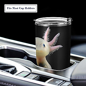 Yasala Tumbler Axolotl Insulated Coffee Cup Back to School Beverage Container Office Travel Mug with Straw and Lid Double Wall Stainless Steel 20oz