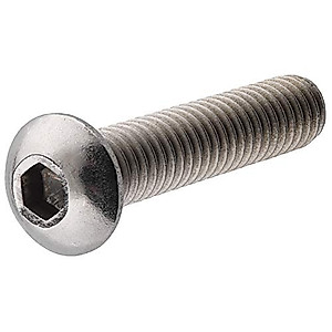 Hillman 44018 Stainless Steel Button-Head Socket Cap Screws (3/8"-16 x 1") - 5 pieces , Zinc