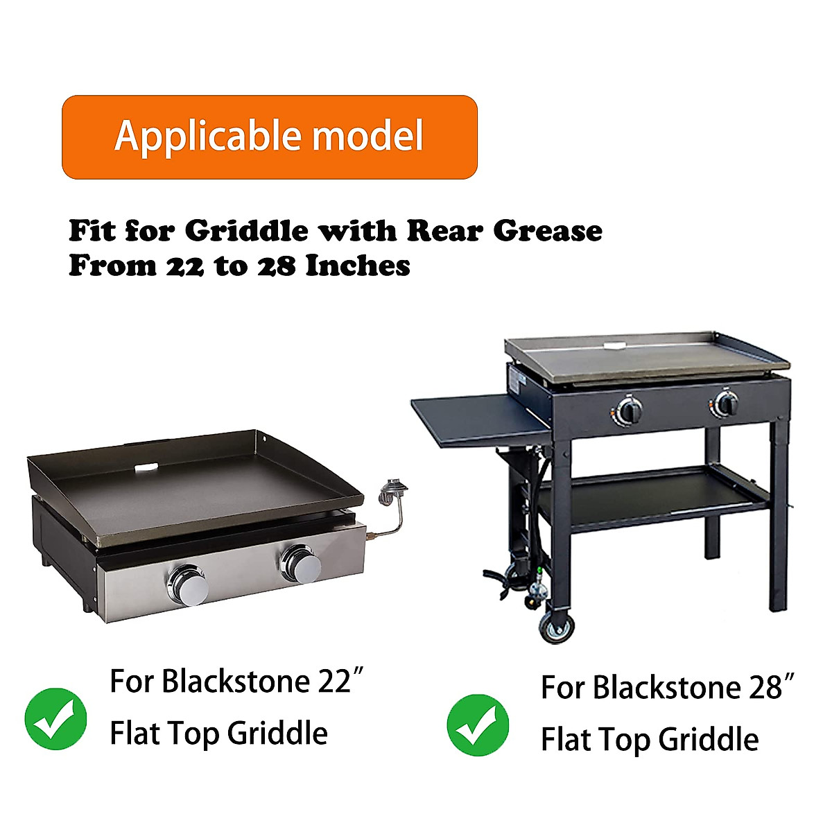 PHYESUVIN Universal Wind Screen/Guard and Griddle Warming Rack Set Fit for Griddle from 22" to 28" Without Hood, Griddle Accessories for Blackstone 22", 28" Griddle and Other Griddle with Rear Grease