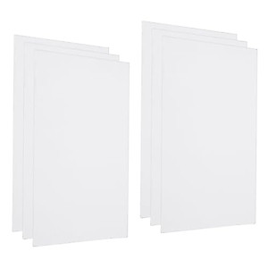 PATIKIL Paint Canvases for Painting, 6 Pack 12x10 Inch Square Wood Frame Stretched Blank Art Canvas Board Panels for Acrylic, Oil, Tempera Painting, White