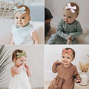 doboi 20PCS Baby Girls Headbands Hair Bows Nylon Linen Hairbands Handmade Hair Accessories for Newborn Infant Toddlers Little Girl and Kids