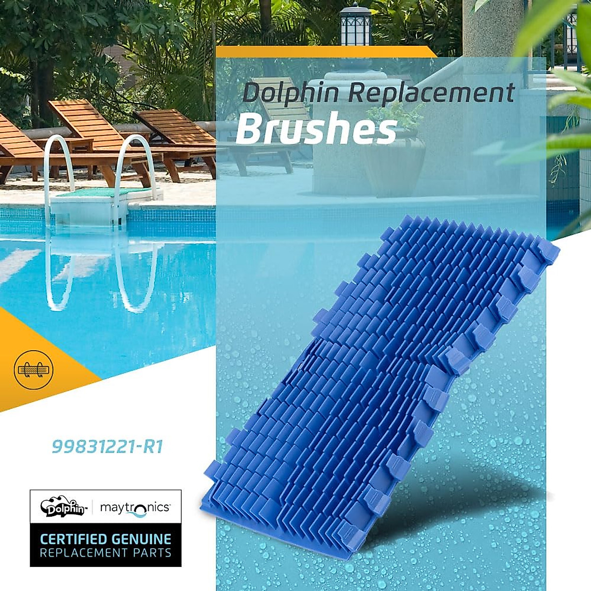 Dolphin Genuine Replacement Part — Front Blue Brush — 99831221-R1