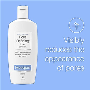 Neutrogena Pore Refining Toner with Witch Hazel, Alpha Hydroxy Acid & Beta Hydroxy Acid, Oil-Free & Hypoallergenic Facial Pore Cleansing Toner, 8.5 fl. oz