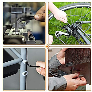 Kingsdun 30 Pcs Hex Key Set Metric/Imperial Short/Long Arm | SAE 0.028-3/8 inch | Metric 0.7-10 mm | Steel Allen Wrench Key for Furniture Assembly Bike Maintenance Disassemble Install Cars