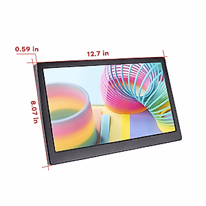 SunFounder 13.3 Inch Display IPS Portable Screen for Raspberry Pi, 2 HDMI Monitor 1920x1080 Gaming Monitor for Ps4 Raspberry Pi WiiU Xbox 360 Windows 7/8/10