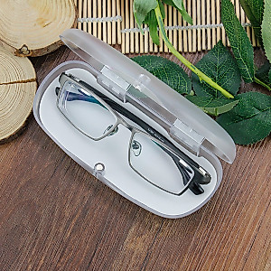 EZESO 2 PCS Glasses Case Spectacle Case Box Magnetic Closure Plastic Translucent Eyeglass Case