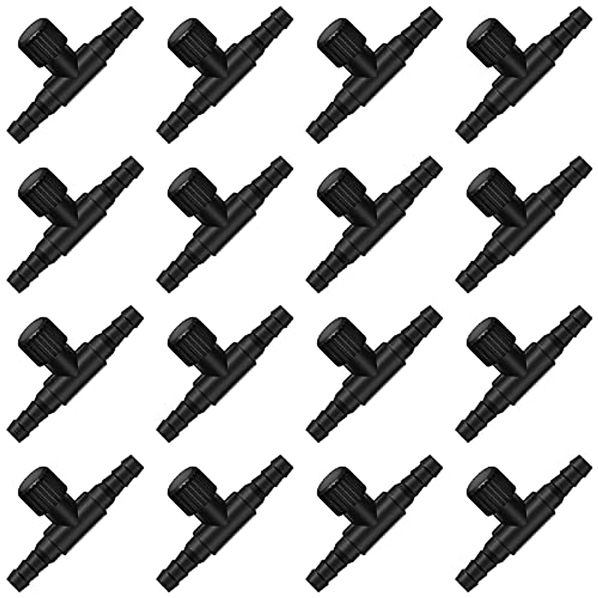 30 Pieces Aquarium Air Valve, Air Pump Control Valves Air Pump Single Way Plastic Air Flow Control Regulator for 4 mm Hose Air Line Tubing Connector