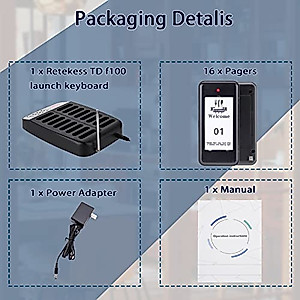 YYCALLING Restaurant Pager,Pagers for Restaurants 16 Guest Pagers,Buzzers Social Distancing, 98 Chanels with Vibration, Flashing and Buzzer for Truck